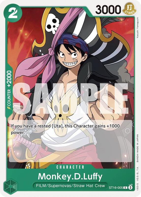 Monkey.D.Luffy (ST16-005) - Starter Deck 16: GREEN Uta - One Piece Card ...
