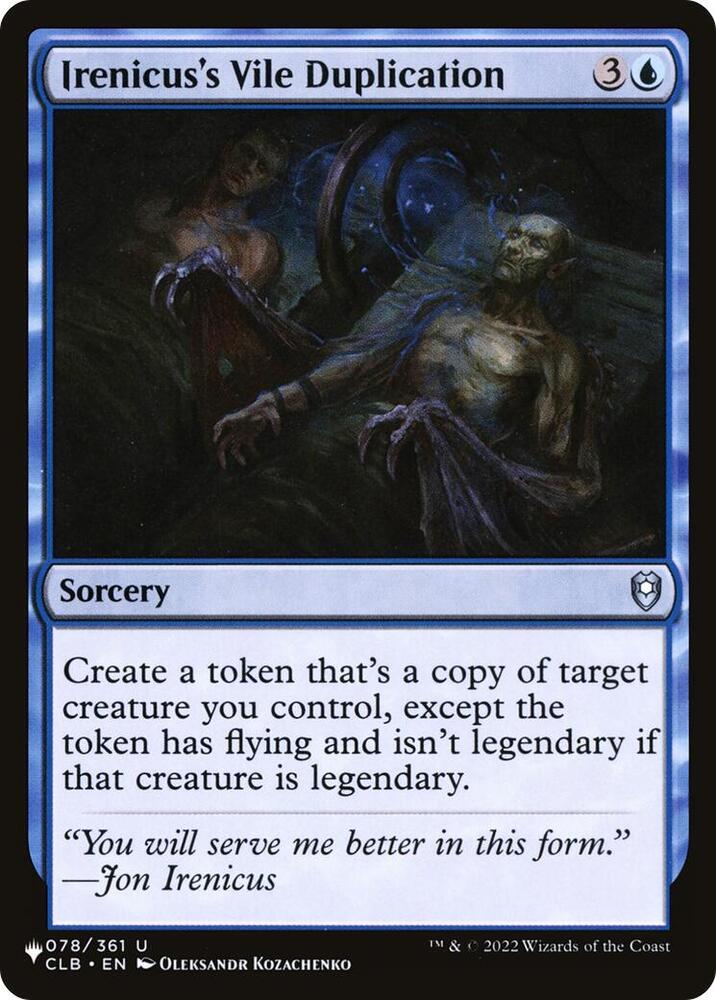 Irenicus's Vile Duplication - The List Reprints - Magic: The Gathering ...