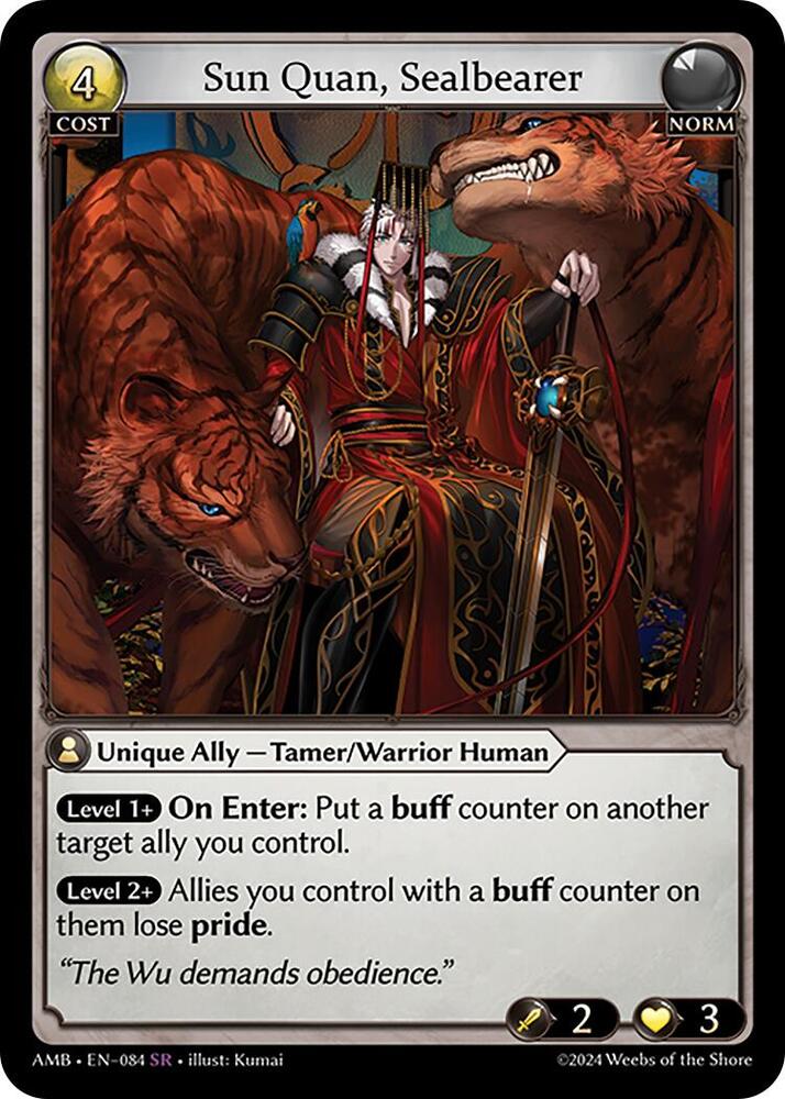 Sun Quan, Sealbearer - Mortal Ambition - Grand Archive TCG - TCGplayer.com