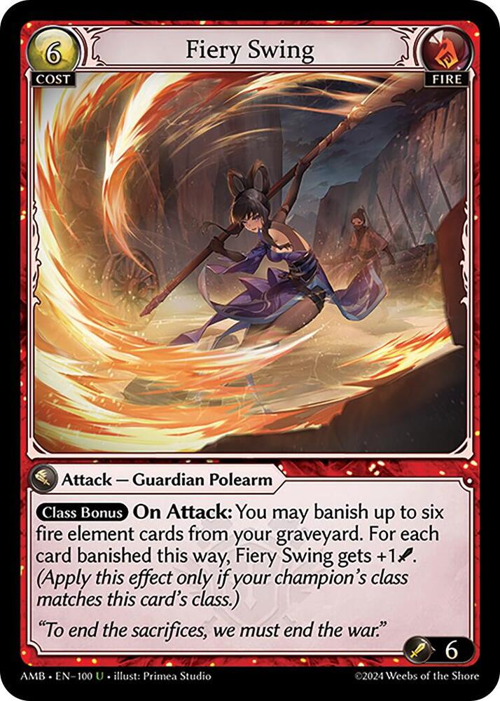 Fiery Swing - Mortal Ambition - Grand Archive TCG