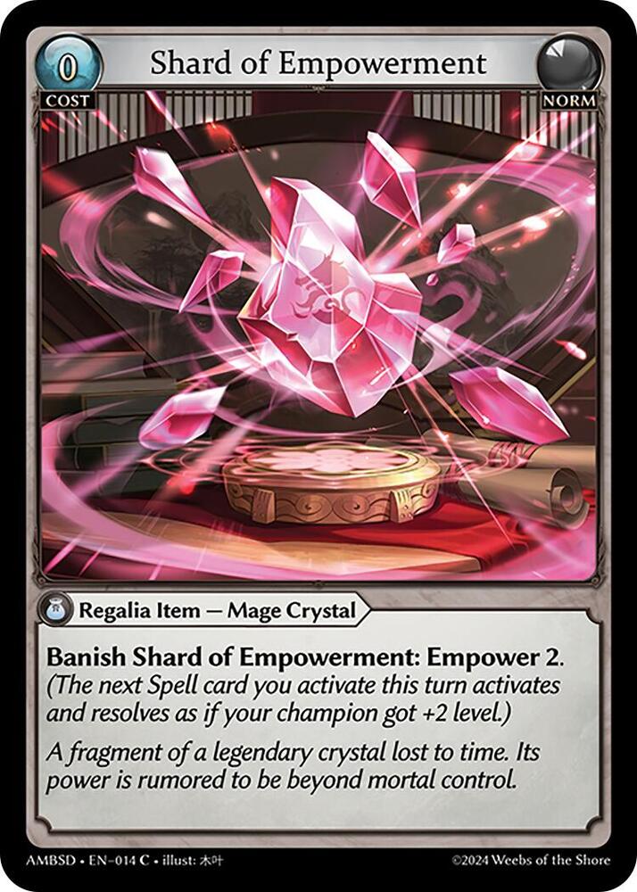 Shard of Empowerment - Mortal Ambition Starter Decks - Grand Archive TCG