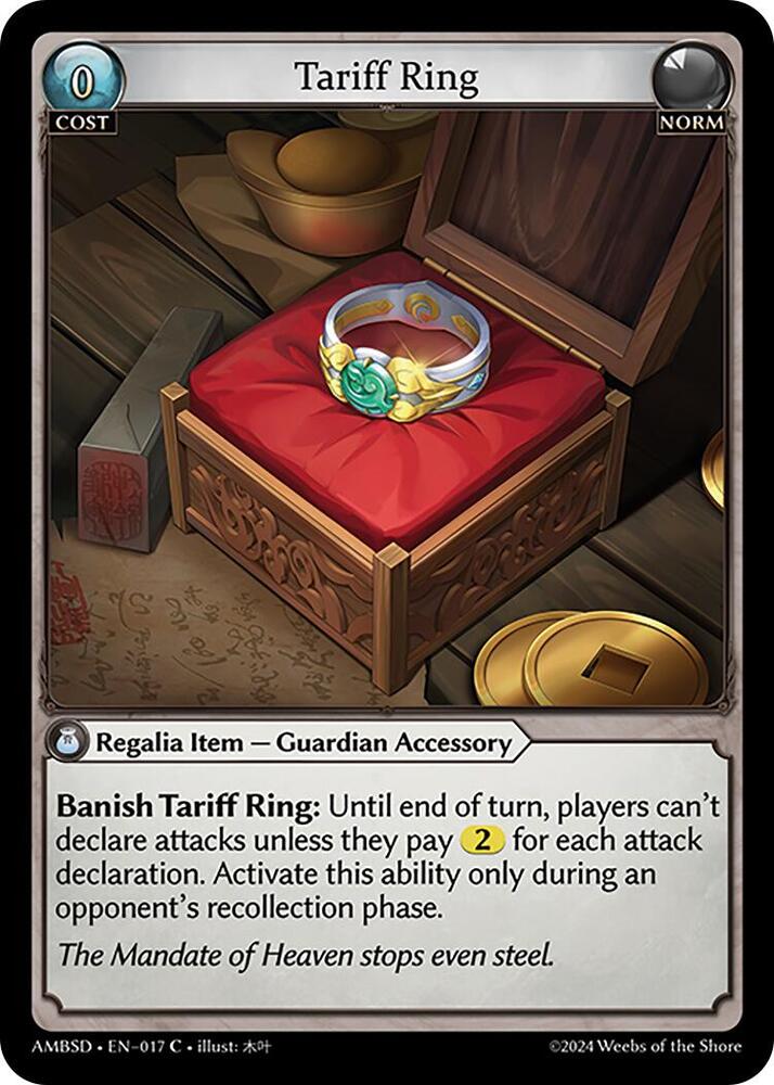 Tariff Ring - Mortal Ambition Starter Decks - Grand Archive TCG ...