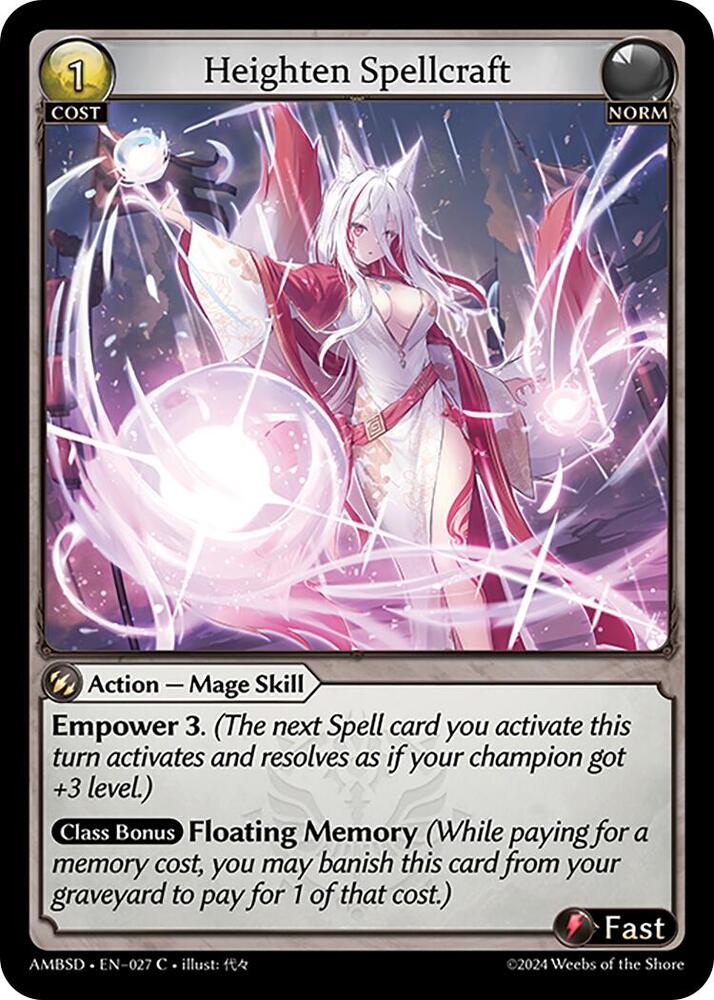 Heighten Spellcraft - Mortal Ambition Starter Decks - Grand Archive TCG ...