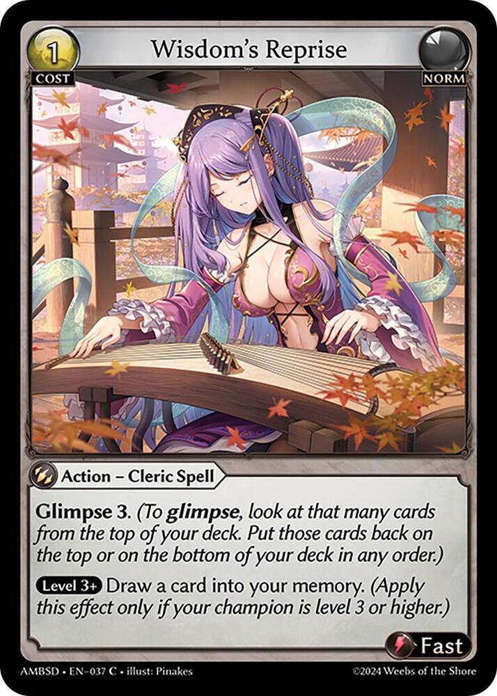 Wisdom's Reprise - Mortal Ambition Starter Decks - Grand Archive TCG