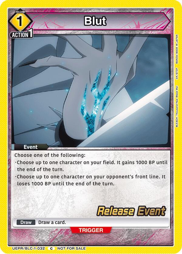 Blut - UE01BT: BLEACH: Thousand-Year Blood War Release Event Cards ...