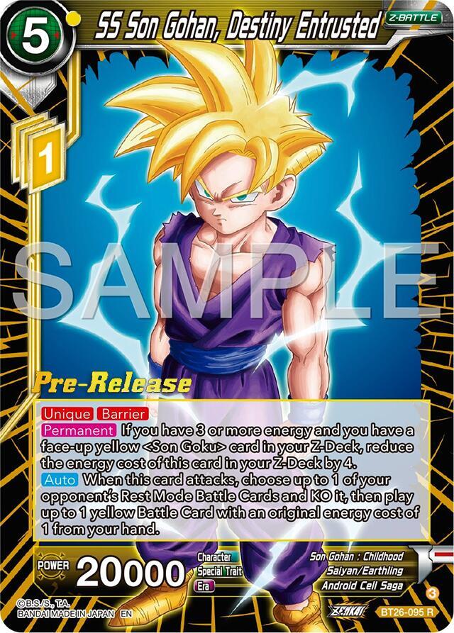 SS Son Gohan, Destiny Entrusted - Ultimate Advent Pre-Release Cards - Dragon Ball Super: Masters ...