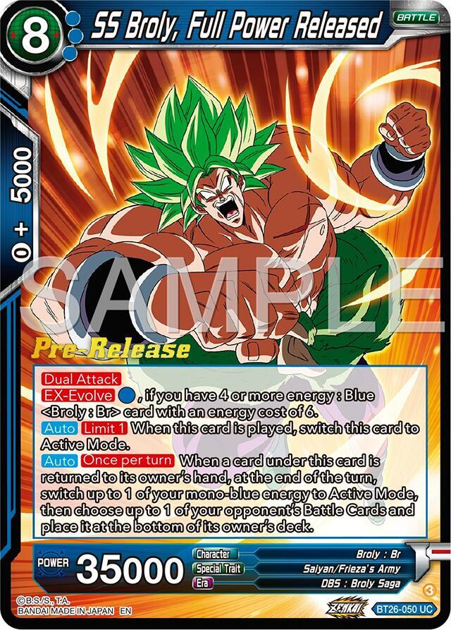 SS Broly, Full Power Released - Ultimate Advent Pre-Release Cards ...