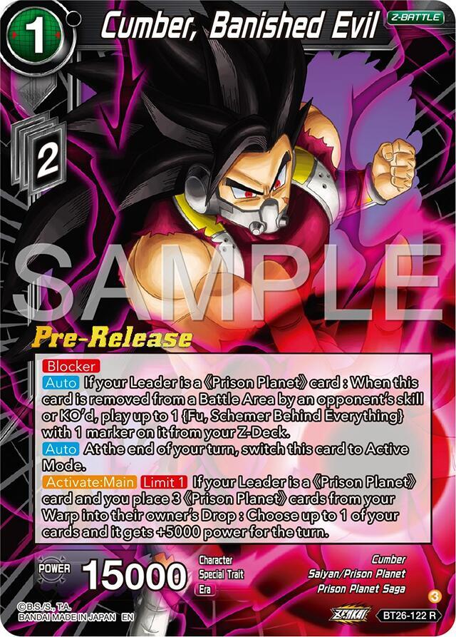 Cumber, Banished Evil - Ultimate Advent Pre-Release Cards - Dragon Ball ...