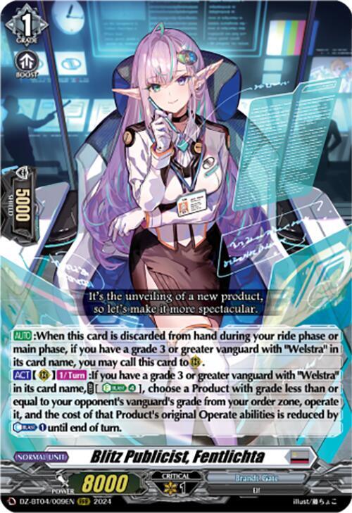 Blitz Publicist, Fentlichta - DZ-BT04: Destined Showdown - Cardfight Vanguard