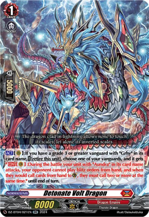 Detonate Volt Dragon - DZ-BT04: Destined Showdown - Cardfight Vanguard