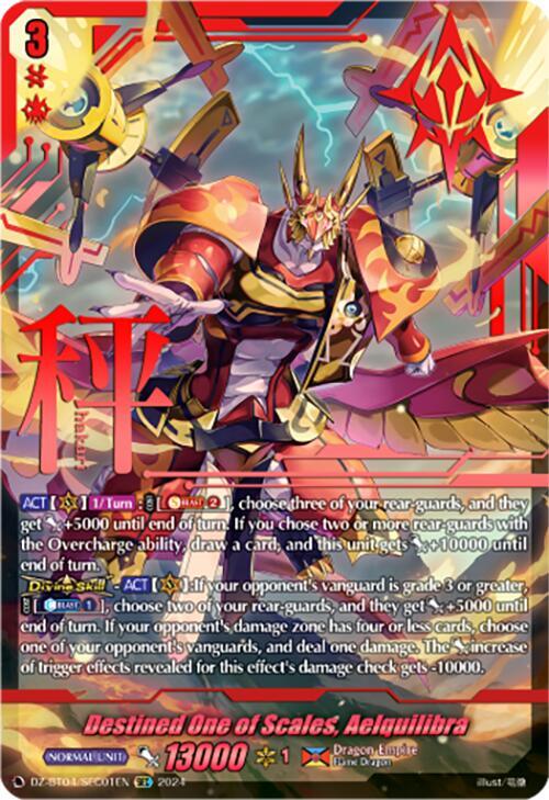 Destined One of Scales, Aelquilibra (SEC) - DZ-BT04: Destined Showdown - Cardfight Vanguard