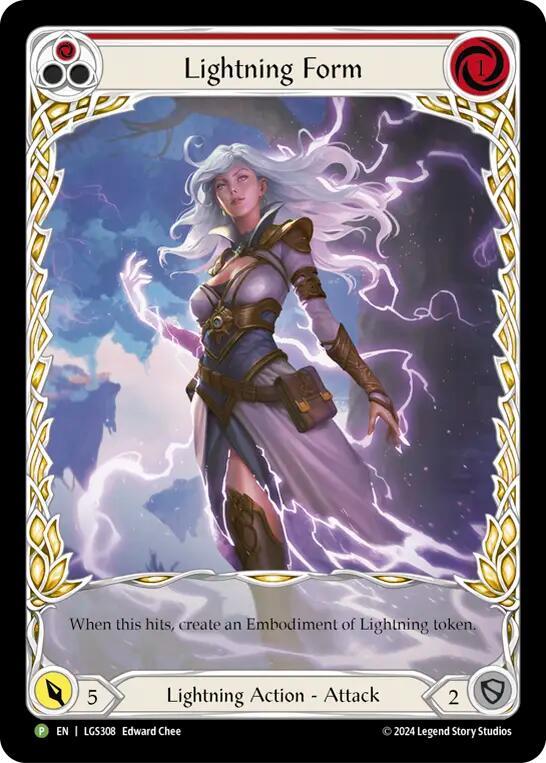 Lightning Form (Red) - LGS308 - Flesh and Blood: Promo Cards - Flesh ...