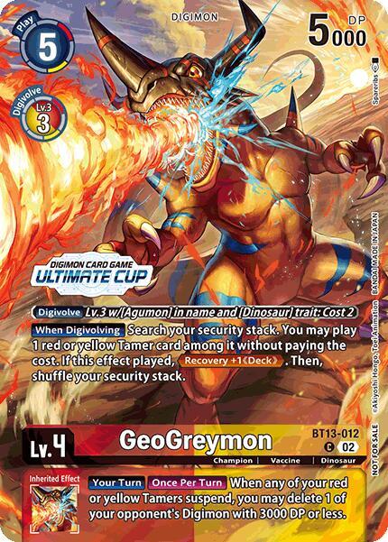 GeoGreymon (Ultimate Cup 2024) - Versus Royal Knights - Digimon Card Game