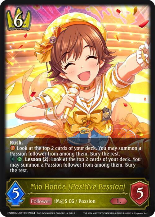 Mio Honda [Positive Passion] - CSD02: THE IDOLM@STER CINDERELLA GIRLS - Shadowverse: Evolve