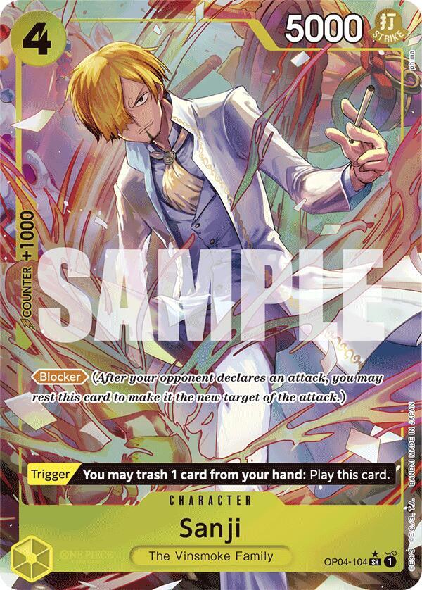 Sanji (OP04-104) (Alternate Art) - Premium Booster -The Best- - One Piece Card Game - TCGplayer.com