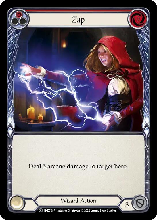 Zap (Red) - Historic Pack 1 Blitz Deck: Kano - Flesh and Blood TCG ...