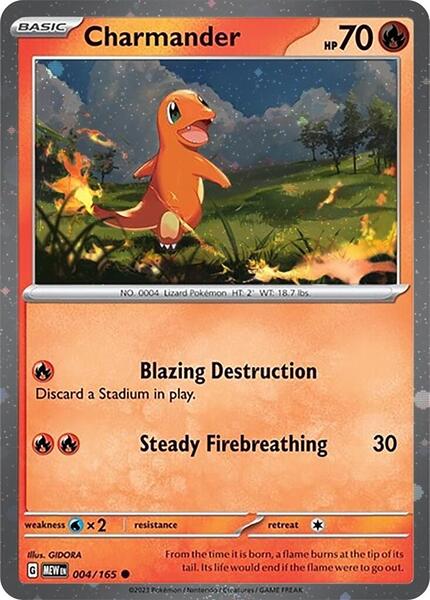 Charmander - 004/165 (Cosmos Holo) - Miscellaneous Cards & Products ...