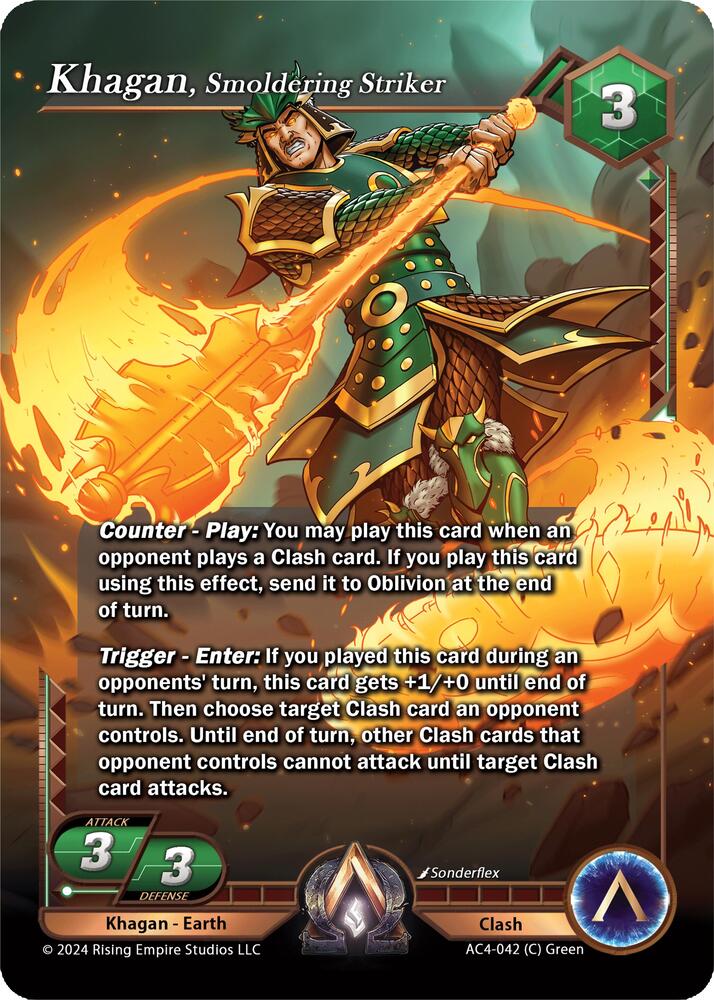 Khagan, Smoldering Striker - Genesis Returns - Alpha Clash - TCGplayer.com