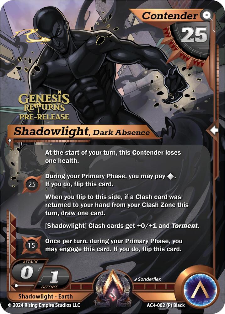 Shadowlight, Dark Absence (Pre-Release) - Genesis Returns - Alpha Clash ...