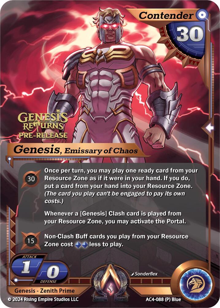 Genesis, Emissary of Chaos (Pre-Release) - Genesis Returns - Alpha Clash - TCGplayer.com