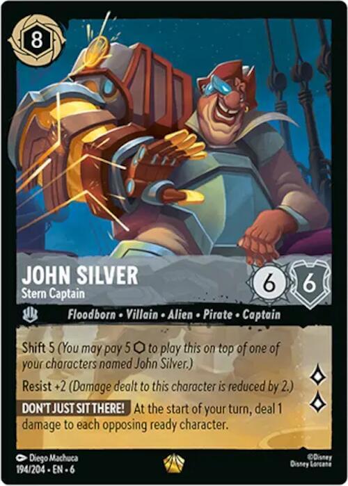 John Silver - Stern Captain - Azurite Sea - Disney Lorcana - TCGplayer.com