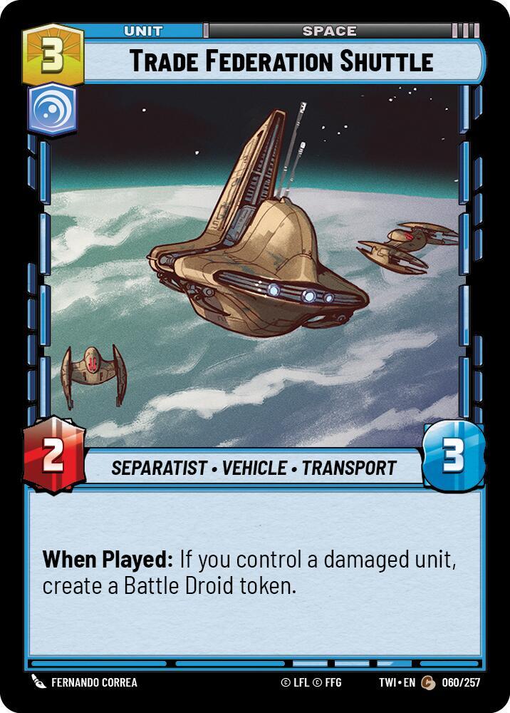 Trade Federation Shuttle - Twilight of the Republic - Star Wars: Unlimited