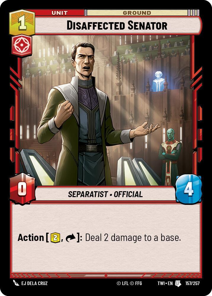 Disaffected Senator - Twilight of the Republic - Star Wars: Unlimited ...