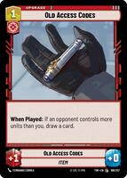 Old Access Codes - Twilight of the Republic - Star Wars: Unlimited