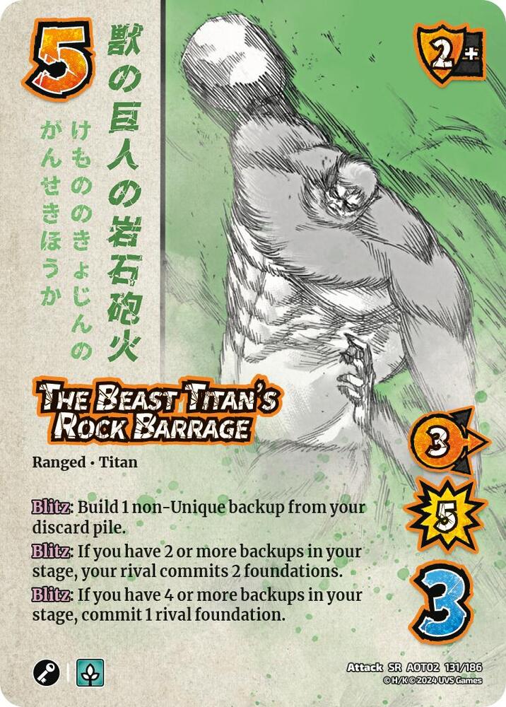 The Beast Titan's Rock Barrage - Attack On Titan: Origins of Power ...