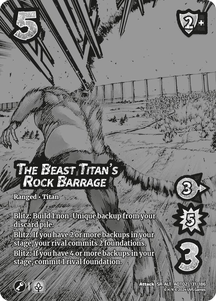 The Beast Titan's Rock Barrage (Alternate Art) - Attack On Titan ...
