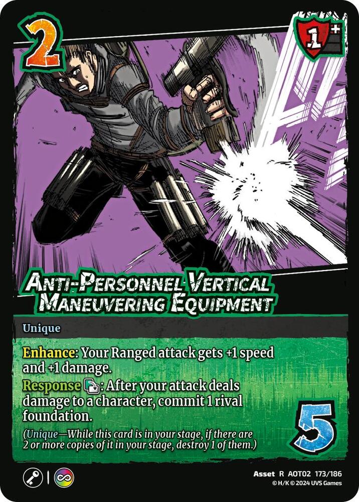 Anti-Personnel Vertical Maneuvering Equipment - Attack On Titan ...