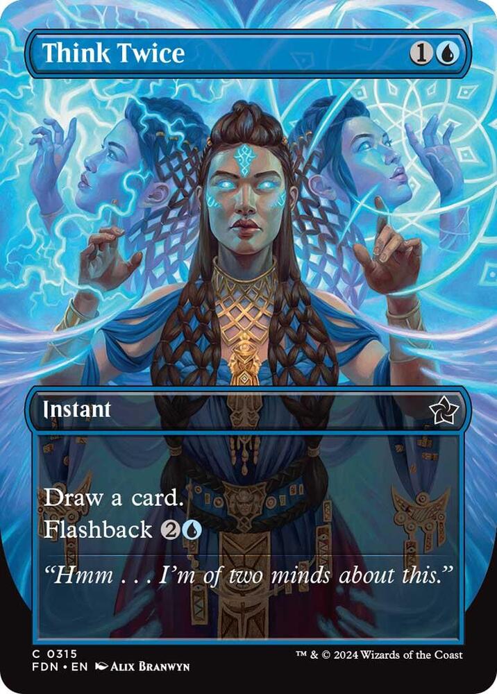 Think Twice (Borderless) - Foundations - Magic: The Gathering ...