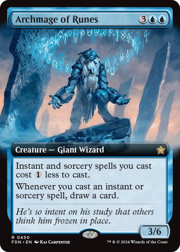 Archmage of Runes (Extended Art) - Foundations - Magic: The Gathering ...