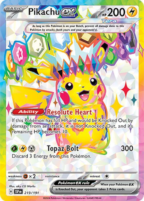 Pikachu ex - 219/191 - SV08: Surging Sparks - Pokemon - TCGplayer.com