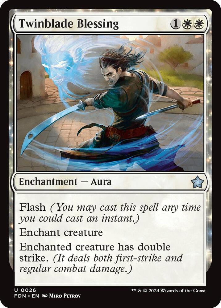 Twinblade Blessing - Foundations - Magic: The Gathering - TCGplayer.com