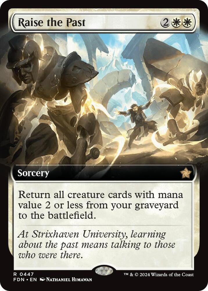 Raise the Past (Extended Art) - Foundations - Magic: The Gathering ...