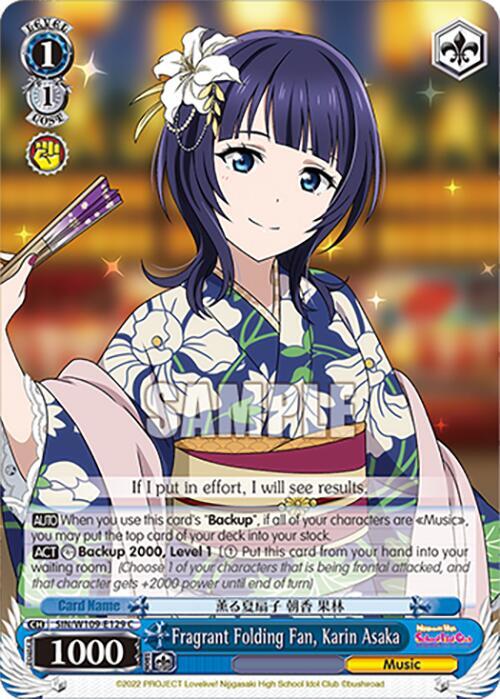 Fragrant Folding Fan, Karin Asaka - Love Live School idol festival 2 MIRACLE LIVE! - Weiss Schwarz