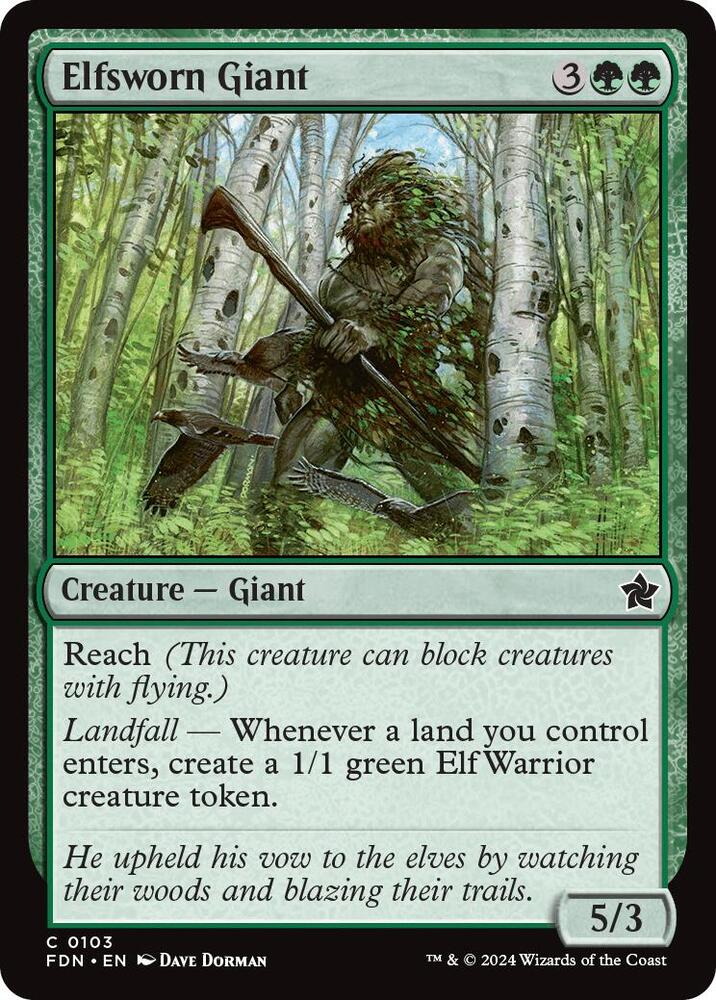 Elfsworn Giant - Foundations - Magic: The Gathering - TCGplayer.com