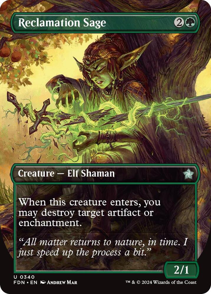 Reclamation Sage (Borderless) - Foundations - Magic: The Gathering ...