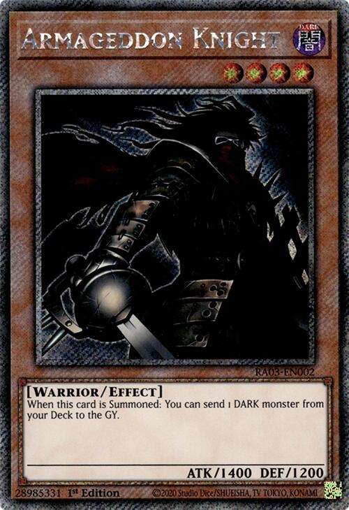 Armageddon Knight (Platinum Secret Rare) - Quarter Century Bonanza ...