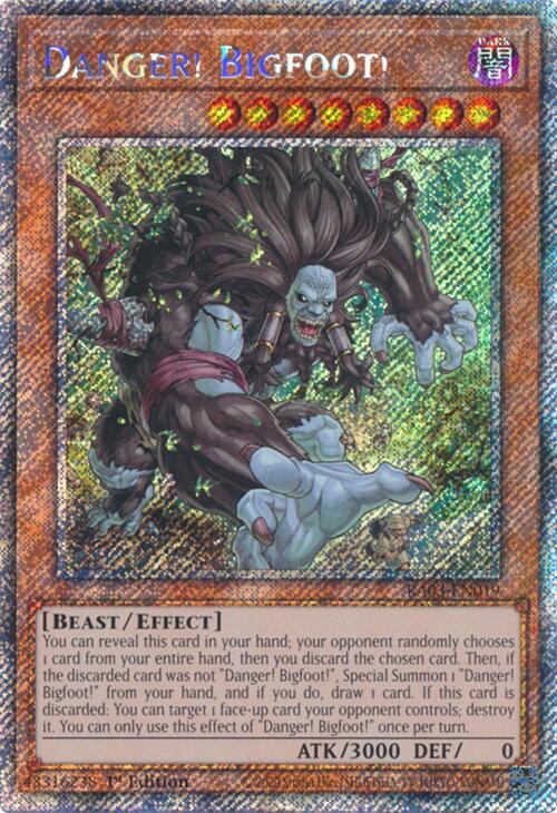 Danger! Bigfoot! (Platinum Secret Rare) - Quarter Century Bonanza - YuGiOh