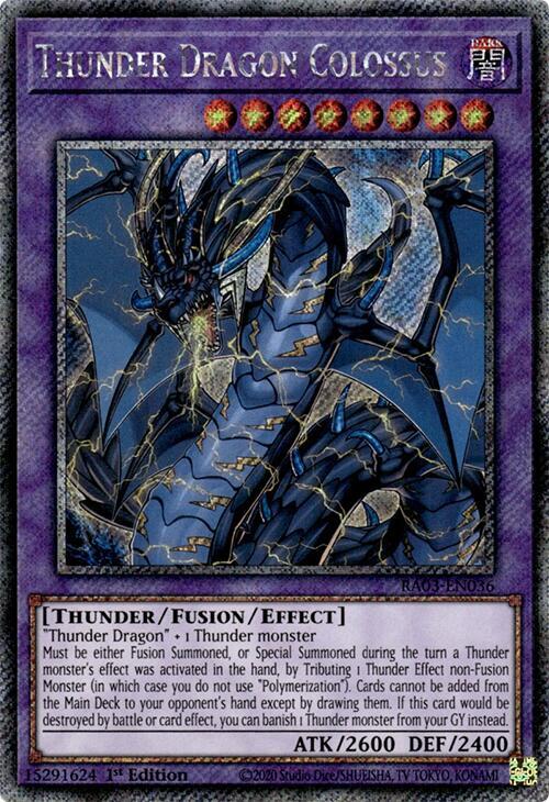 Thunder Dragon Colossus (Platinum Secret Rare) - Quarter Century ...