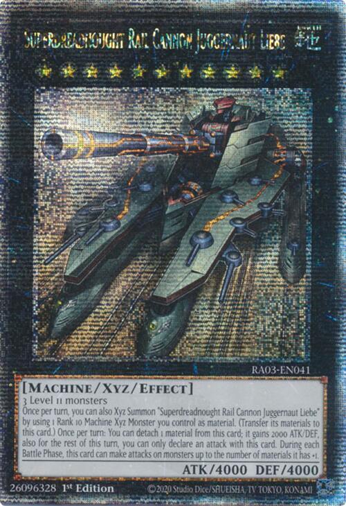 Superdreadnought Rail Cannon Juggernaut Liebe (Alternate Art) (Quarter Century Secret Rare ...