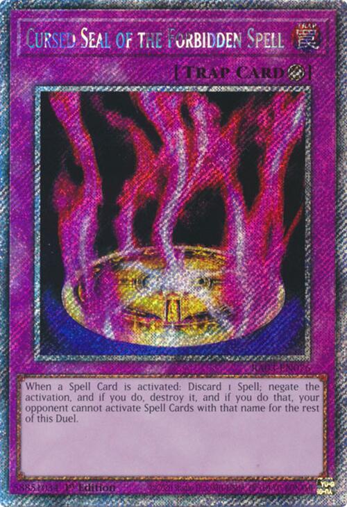 Cursed Seal of the Forbidden Spell (Platinum Secret Rare) - Quarter Century Bonanza - YuGiOh ...