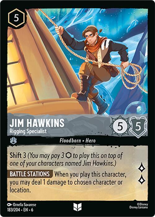Jim Hawkins - Rigging Specialist - Azurite Sea - Disney Lorcana ...