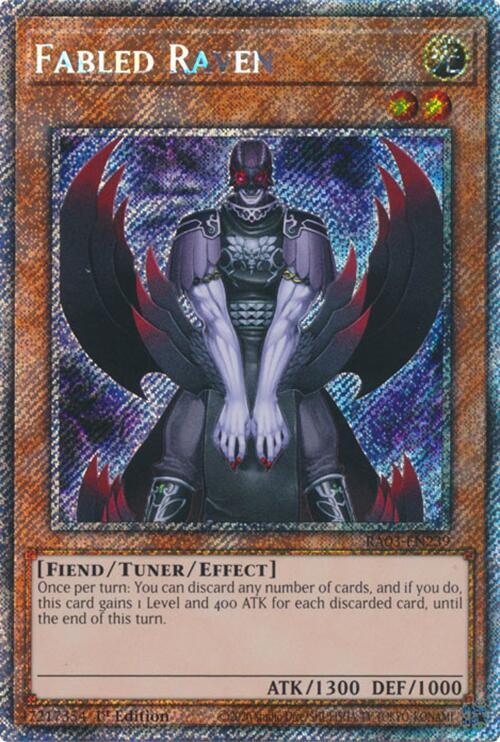 Fabled Raven (Platinum Secret Rare) - Quarter Century Bonanza - YuGiOh