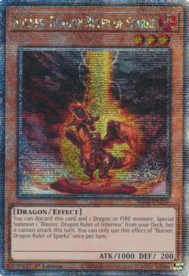 Burner, Dragon Ruler of Sparks (Quarter Century Secret Rare) - Quarter ...