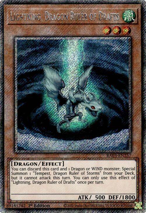 Lightning, Dragon Ruler of Drafts (Platinum Secret Rare) - Quarter ...