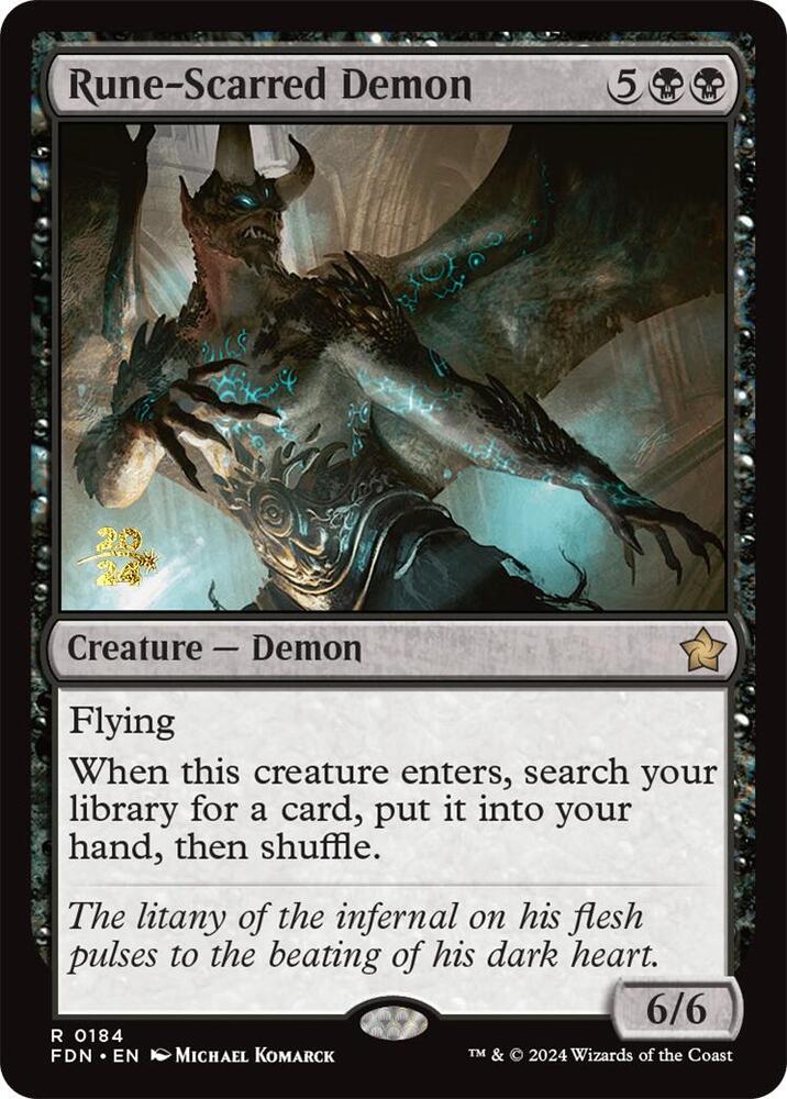 Rune-Scarred Demon - Prerelease Cards - Magic: The Gathering ...