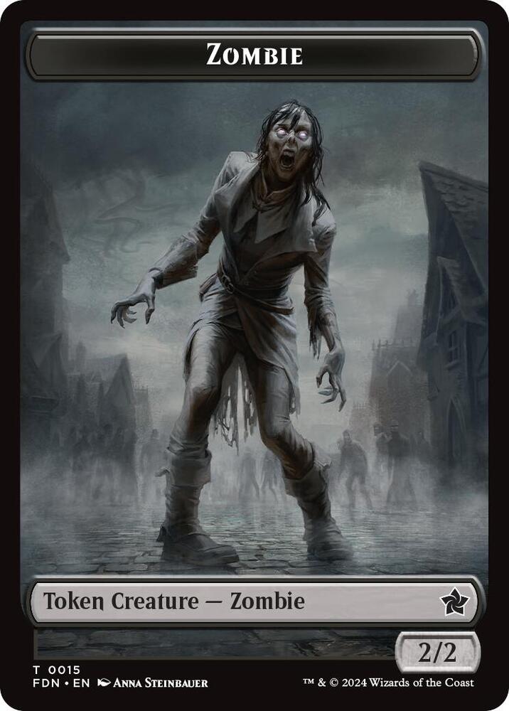 Zombie // Insect Doubled-Sided Token - Foundations - Magic: The Gathering